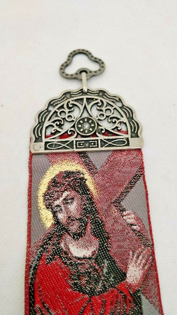 Jesus Carrying The Cross Fabric Cloth Icon Banner Textile Art, Wall ...