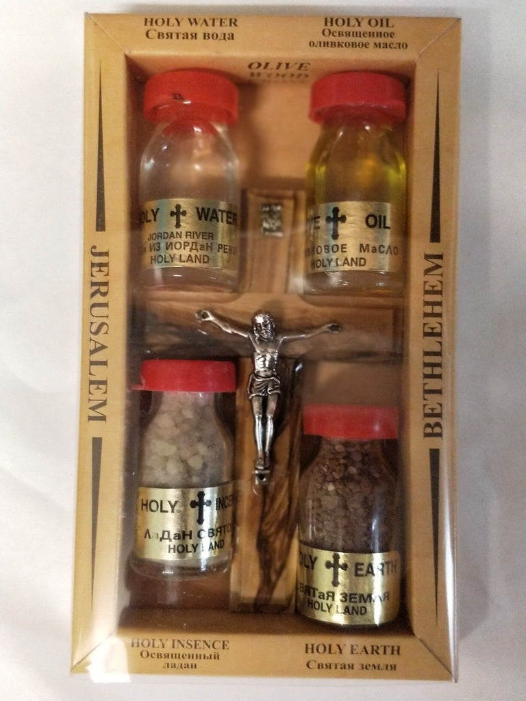 +Blessed Holy Land Set Box with Holy Oil, Holy Soil,Holy Water, Incens ...