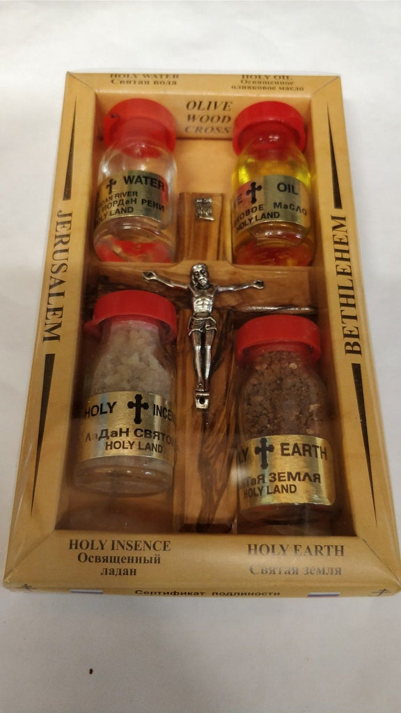 +Blessed Holy Land Set Box with Holy Oil, Holy Soil,Holy Water, Incens ...