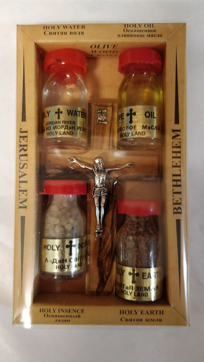 +Blessed Holy Land Set Box with Holy Oil, Holy Soil,Holy Water, Incens ...
